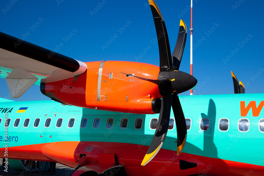Kyiv, Ukraine - June 27, 2020: Aircraft ATR 72-212A airline WindRose ...