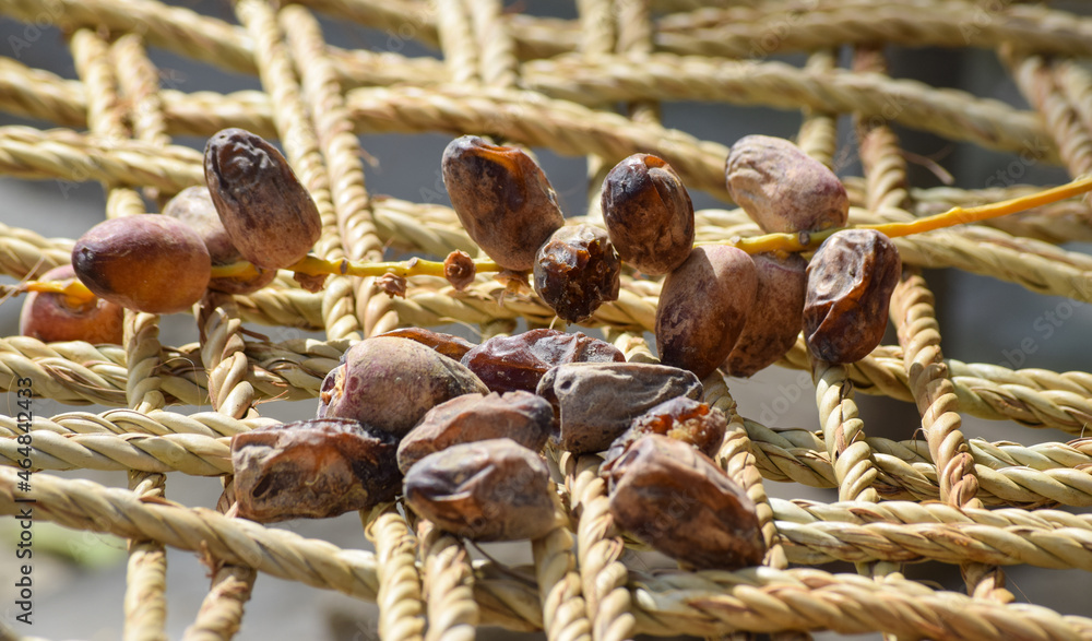 Dates fruit close up, fresh raw ripen sweet palm food Ramadan ...