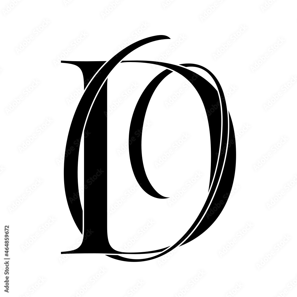 do, od, monogram logo. Calligraphic signature icon. Wedding Logo ...