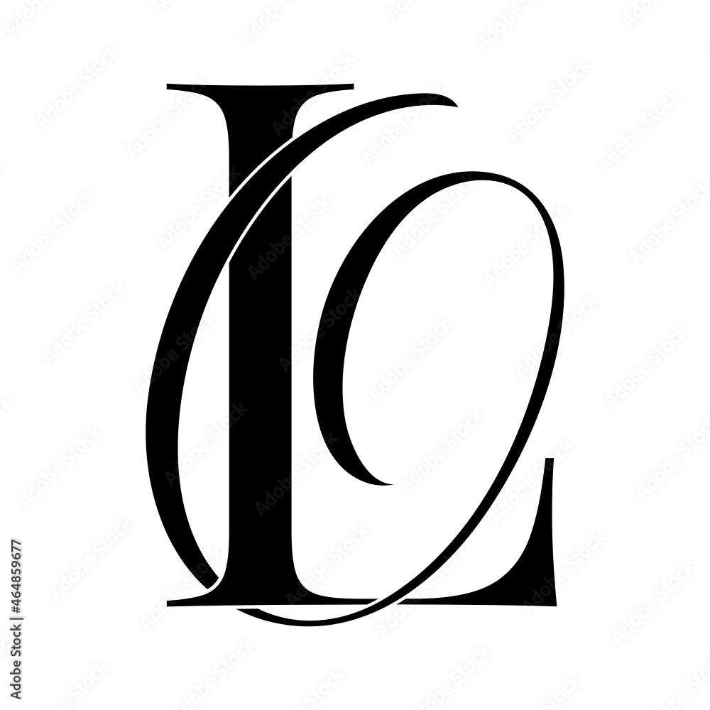 lo, ol, monogram logo. Calligraphic signature icon. Wedding Logo ...