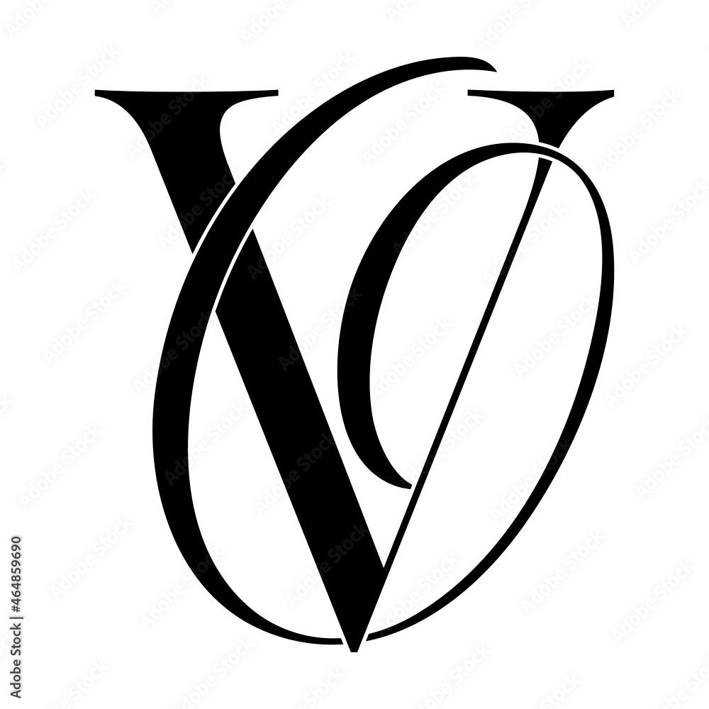 vo, ov, monogram logo. Calligraphic signature icon. Wedding Logo ...