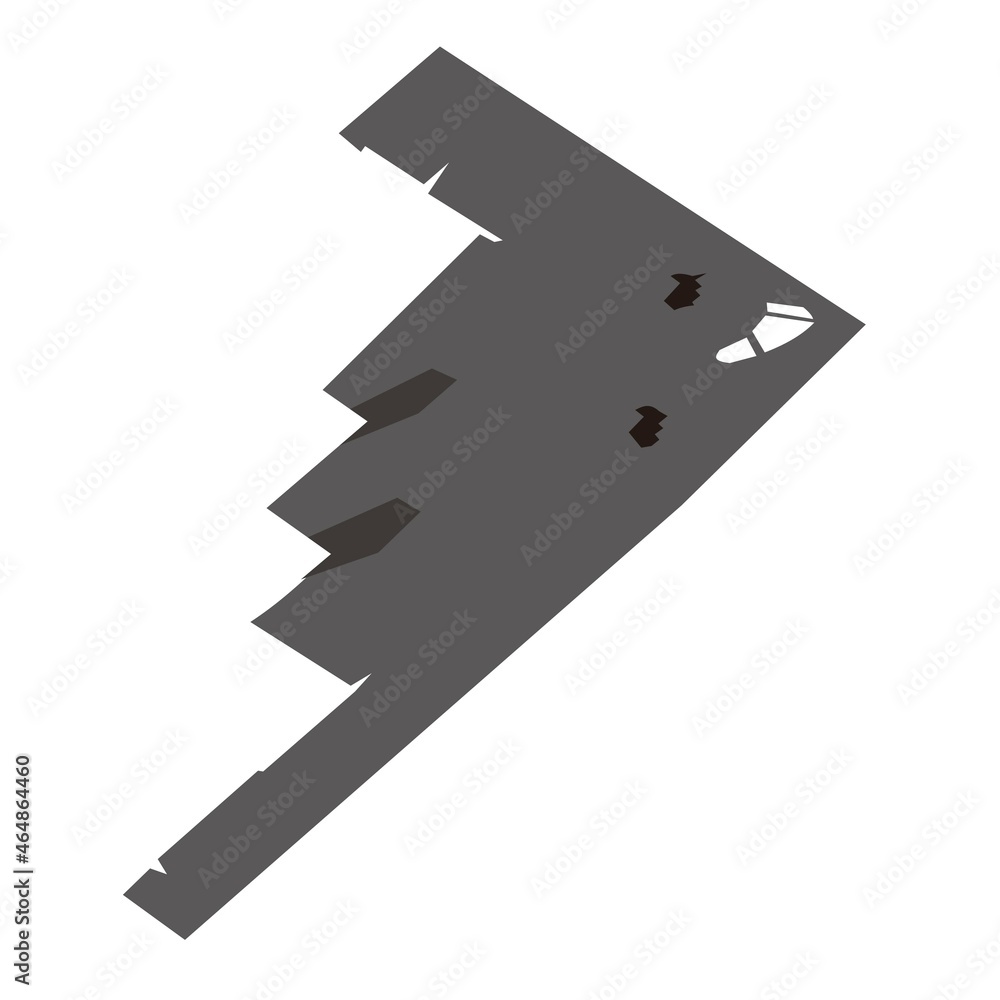 bomber plane B2 spirit flying icon silhouette vector design Stock ...