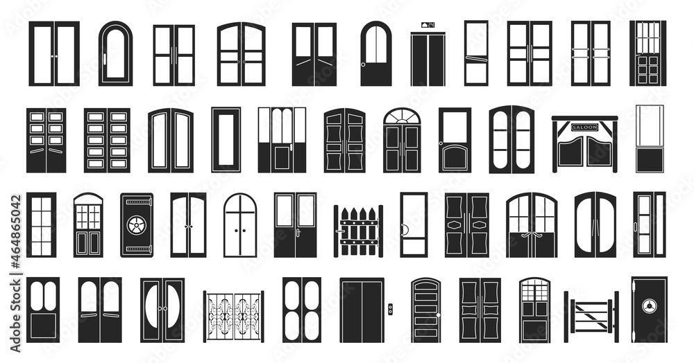 Exterior door isolated vector illustration on white background . Vector ...
