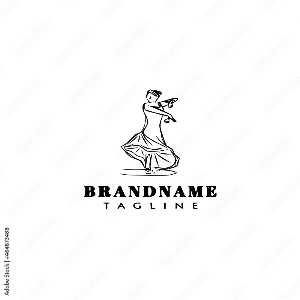 cute dance logo design template icon vector illustration Stock Vector ...