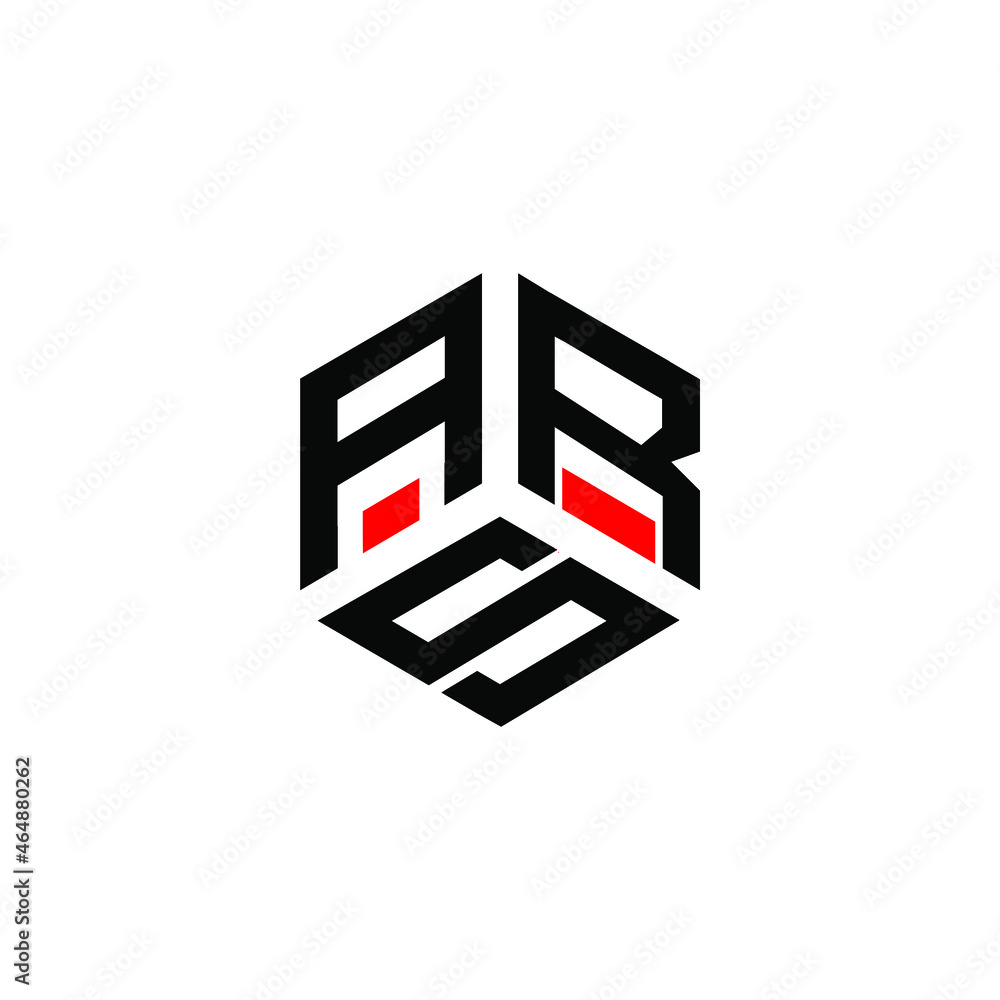 ARS letter logo design on white background.ARS creative initials letter ...