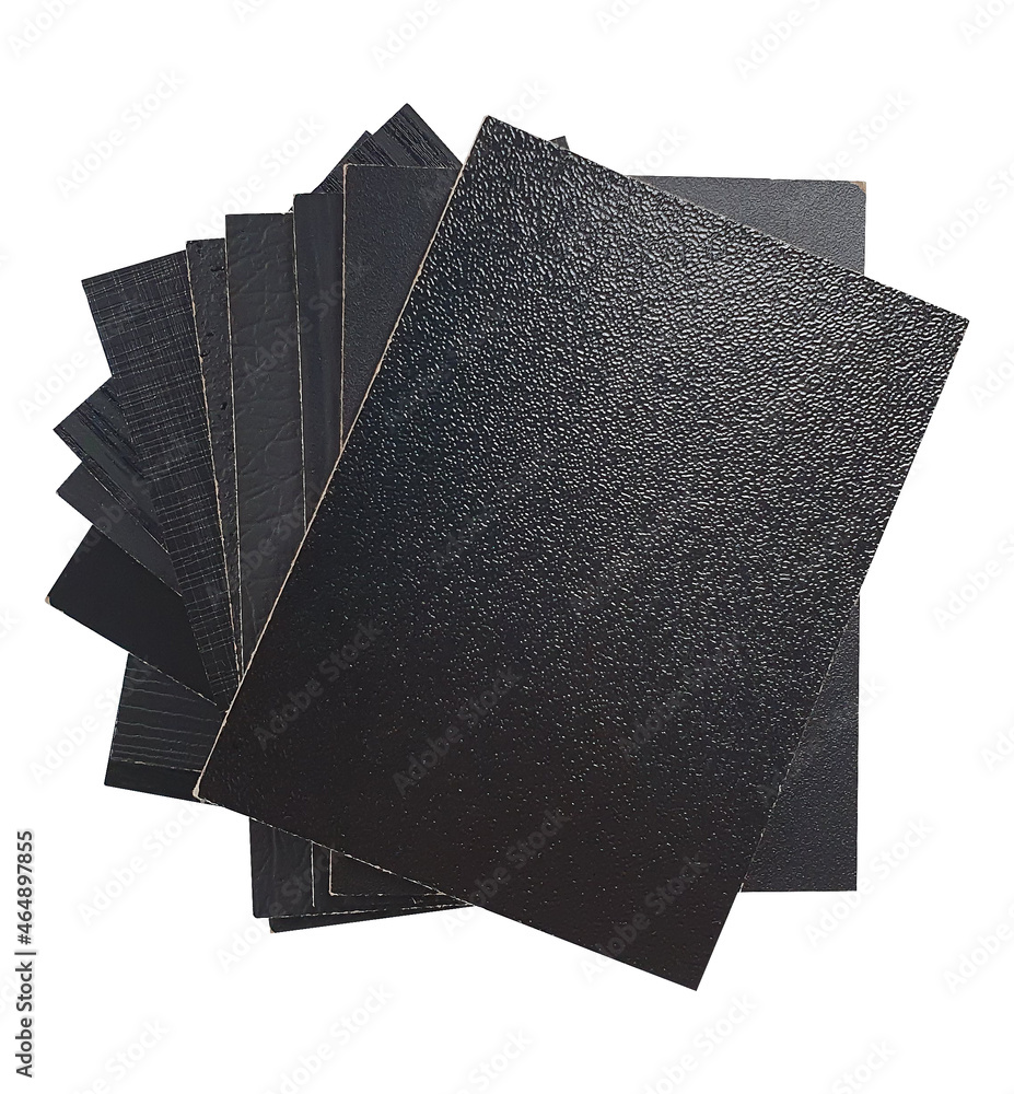 top view stacked of melamine samples in various surface contains wooden ...