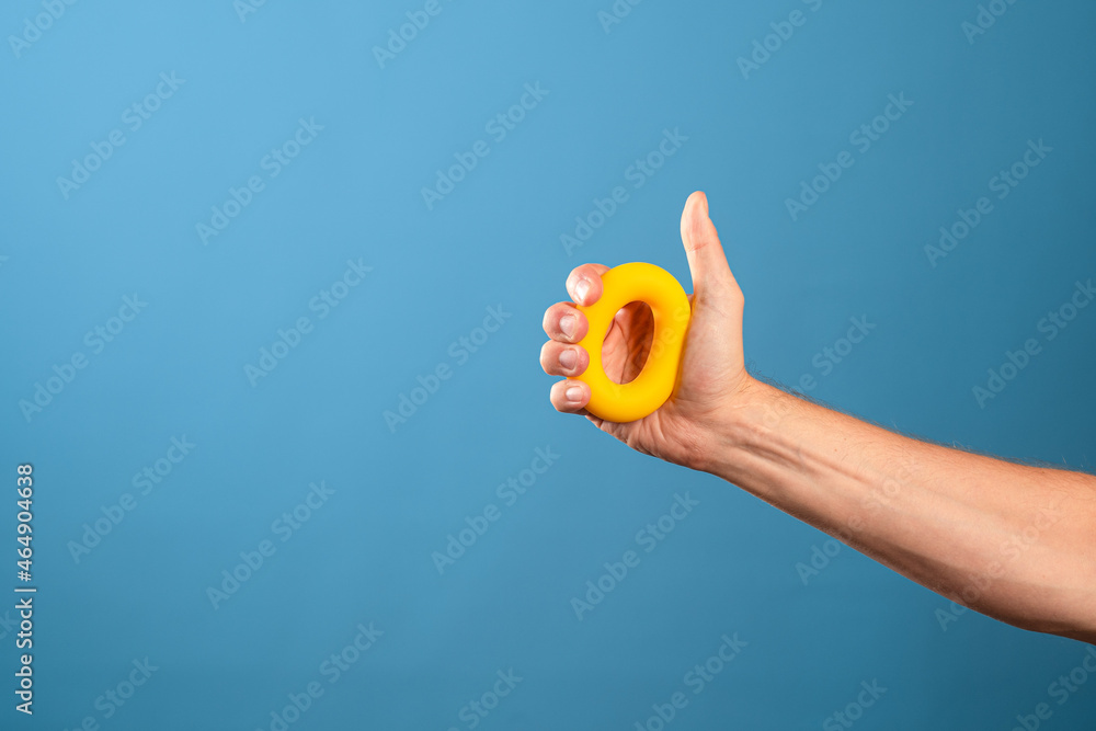 Squeeze, apply force. Soft toroidal rubber expander for the development ...