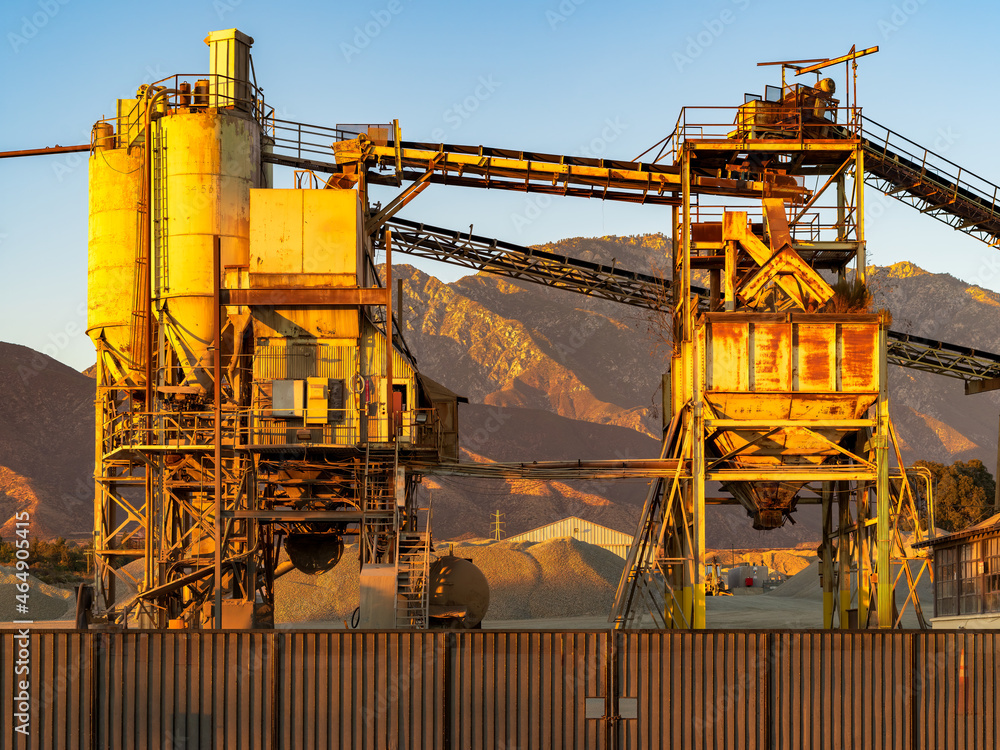 Poster Stone Quarry Aggregate Processing and Loading Towers – Wall Art ...