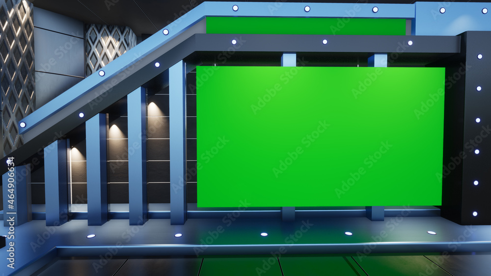 Backdrop For TV Shows .TV On Wall.3D Virtual News Studio Background, 3d ...
