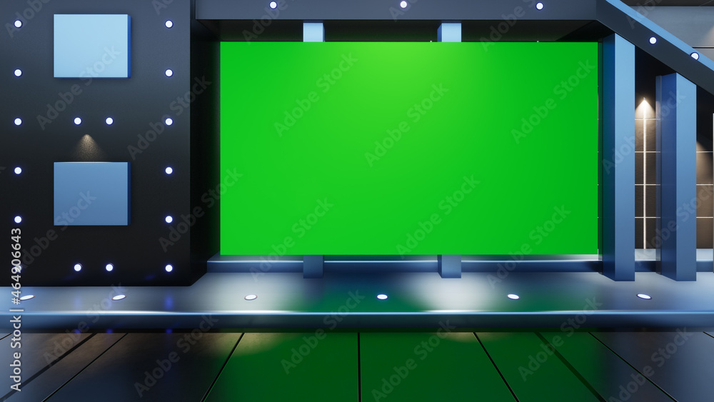Backdrop For TV Shows .TV On Wall.3D Virtual News Studio Background, 3d ...