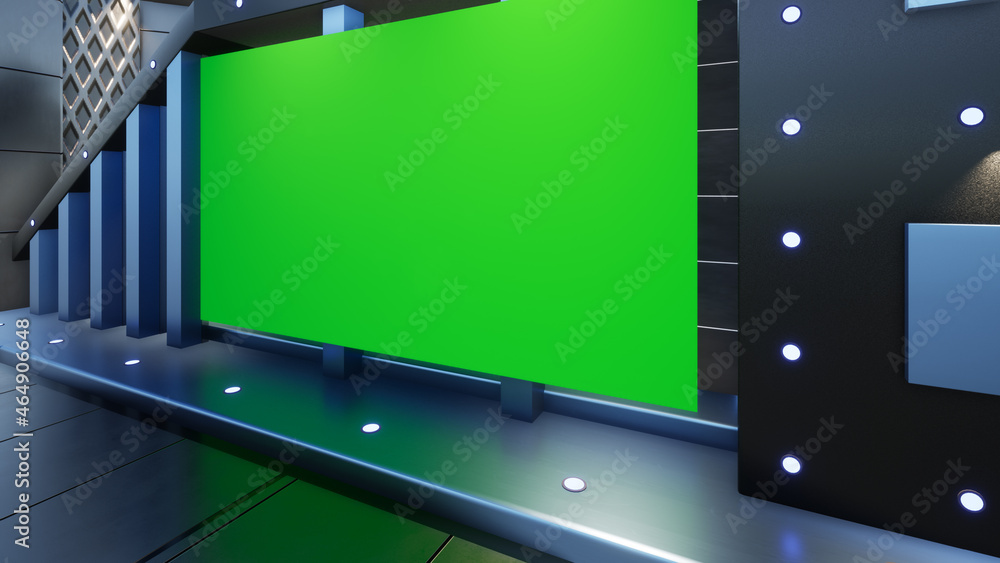 Backdrop For TV Shows .TV On Wall.3D Virtual News Studio Background, 3d ...