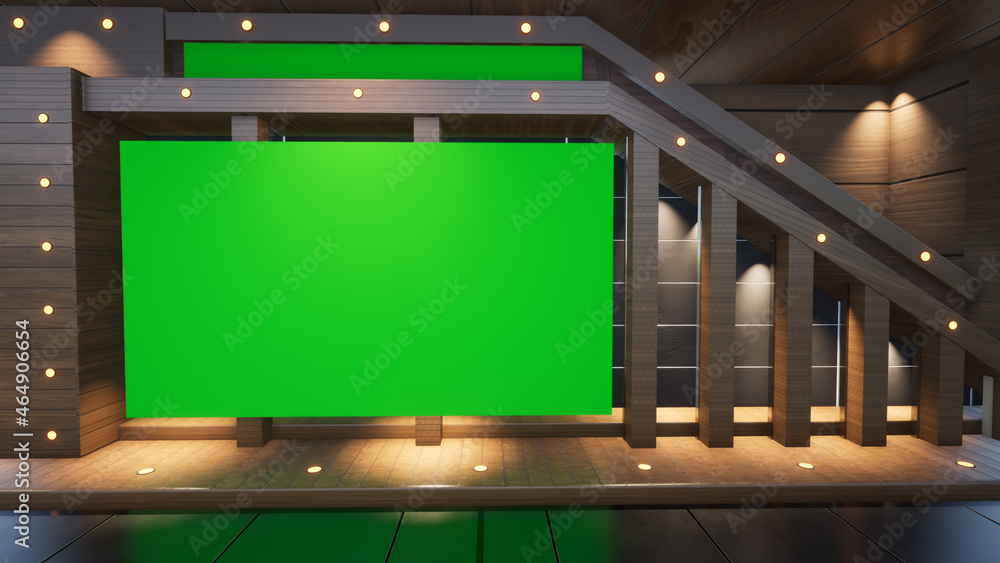 Backdrop For TV Shows .TV On Wall.3D Virtual News Studio Background, 3d ...