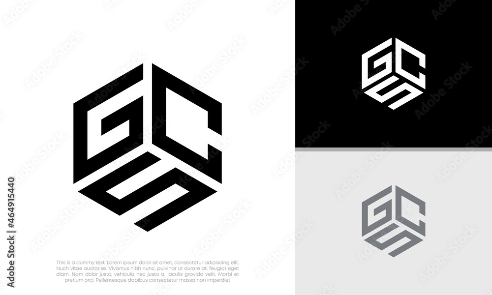 Initials GSC. GCS logo design. Initial Letter Logo. Hexagon logo design ...