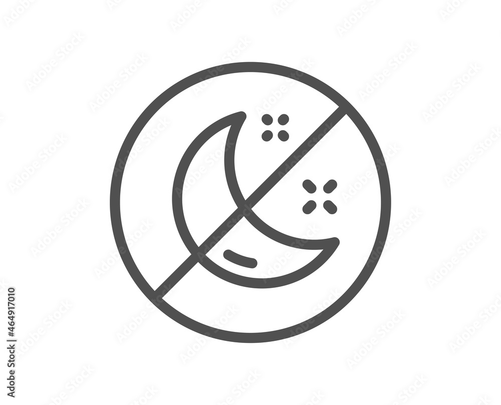 Insomnia line icon. No sleep sign. Night sleeplessness symbol. Quality ...