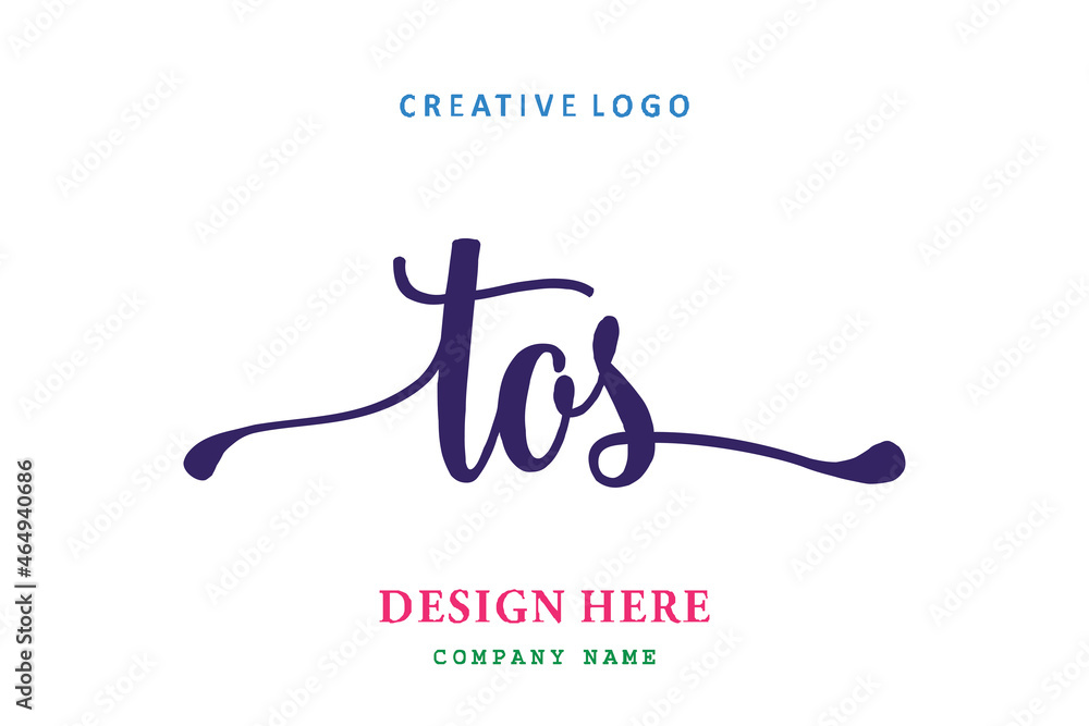 TOS lettering logo is simple, easy to understand and authoritative ...