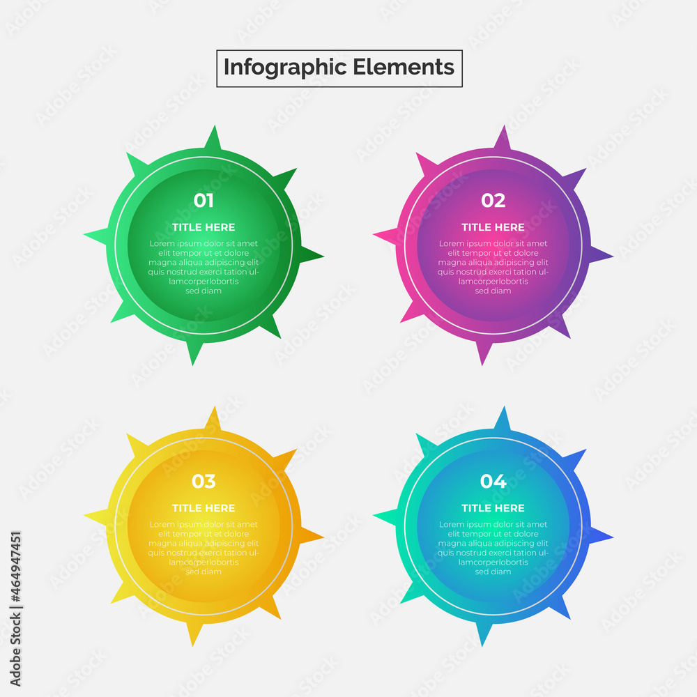 Infographic elements data visualization vector design template. 6 steps ...