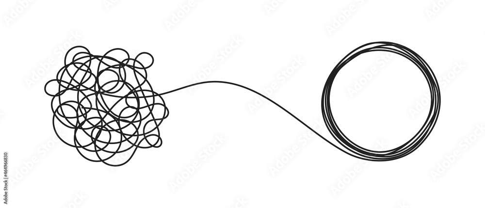 Chaos and order business concept flat style design vector illustration ...