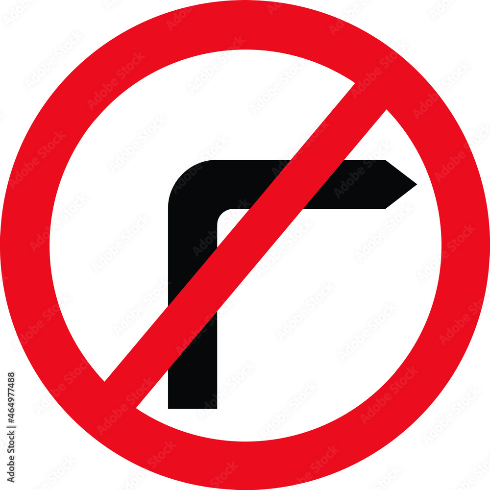 No right turn for vehicular traffic, road signs in the United Kingdom ...