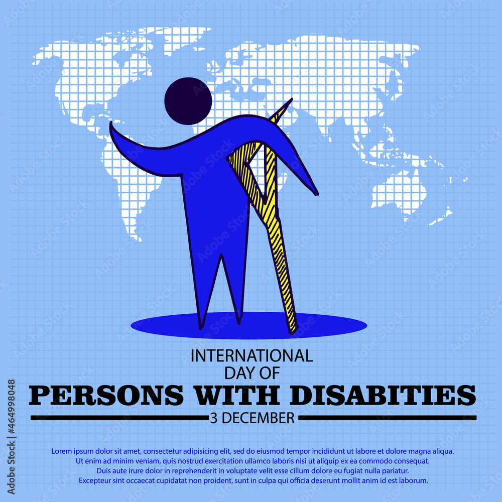 International day of Persons with Disabilities, poster and banner Stock ...