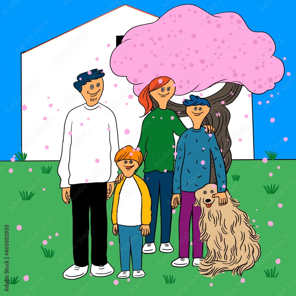 family Stock Illustration | Adobe Stock