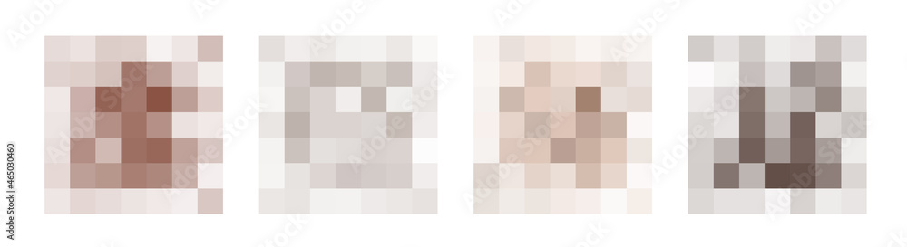 Censored labels. Censor blur effect texture isolated. Vector ...