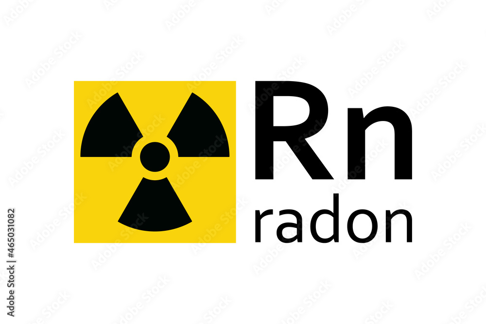 Poster Radon gas sign. Clipart image isolated on white background ...