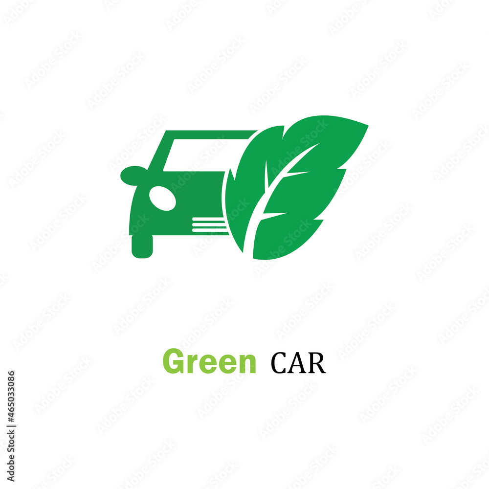 Electric car green car hybrid technology logo design Stock Vector ...