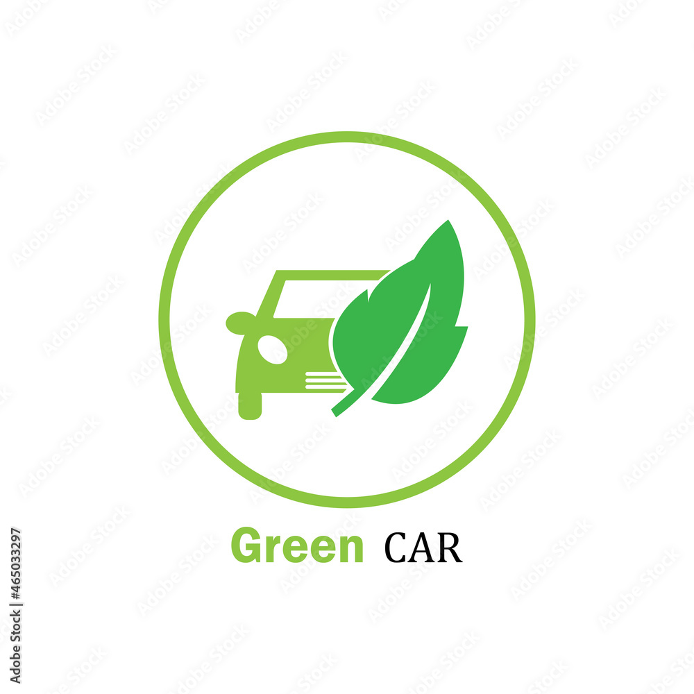 Electric car green car hybrid technology logo design Stock Vector ...