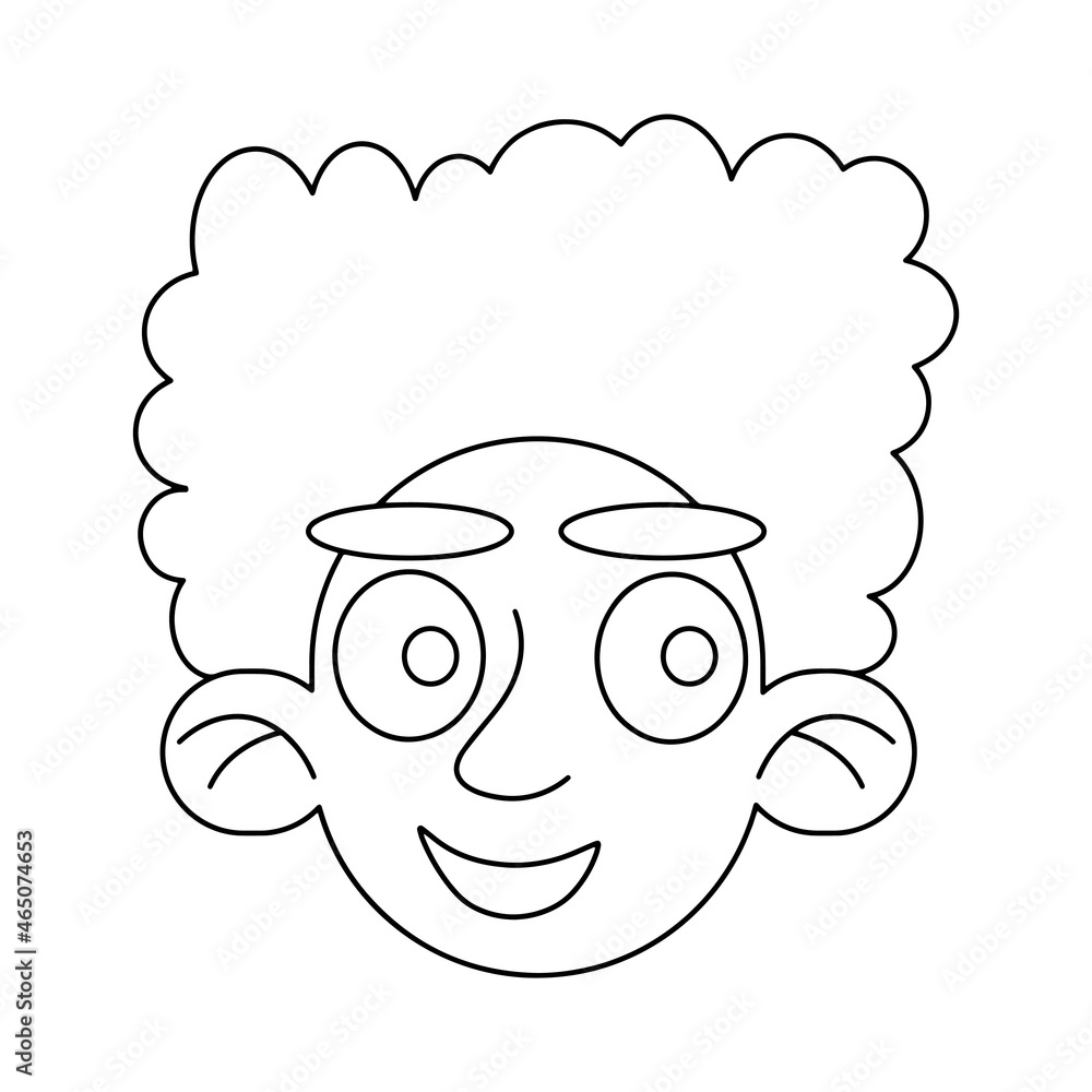 Cute hand-drawn zombie coloring page for kids vector illustration ...