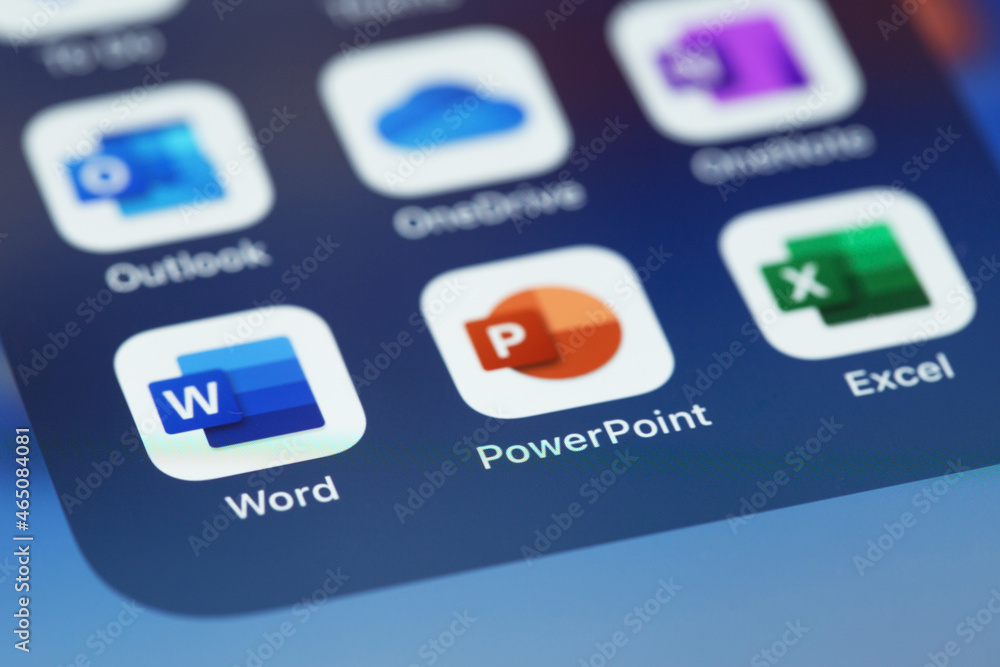 Microsoft Services Word Powerpoint Excel Mobile Apps On Screen microsoft-services-word-powerpoint-excel-mobile-apps-on-screen