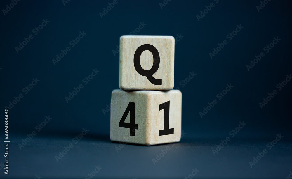 From 4th to 1st quarter symbol. Turned wooden cubes and changed words ...