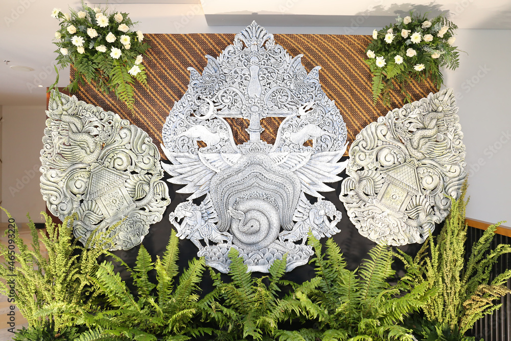 Beautiful photo booth zone at wedding or birthday reception. holiday ...