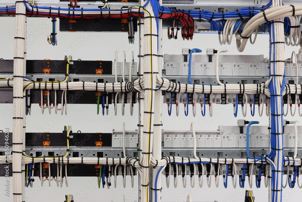 The reverse side of the electrical panel assembly. Connecting the ...