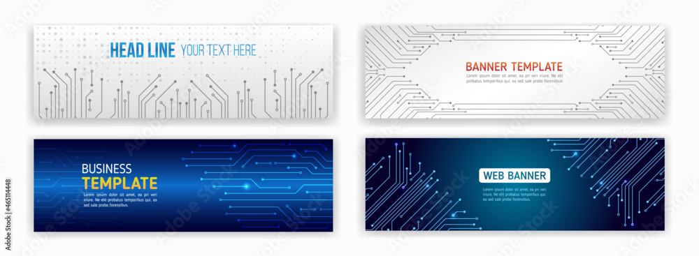 Abstract web design banner. Modern graphic template for websites. High ...