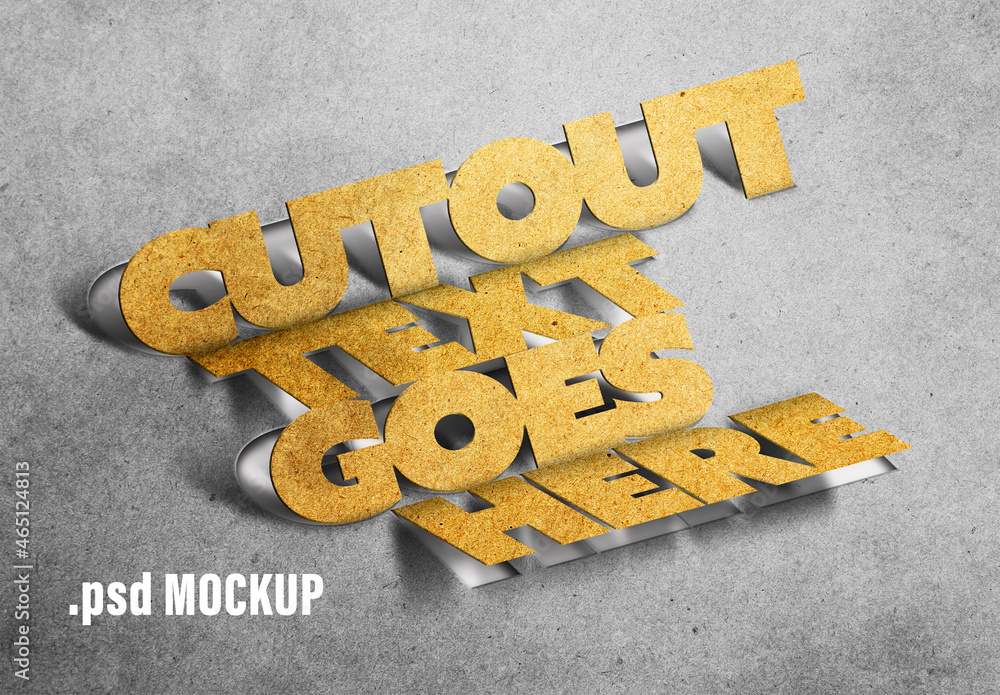 Cutout Text Effect Stock Template | Adobe Stock
