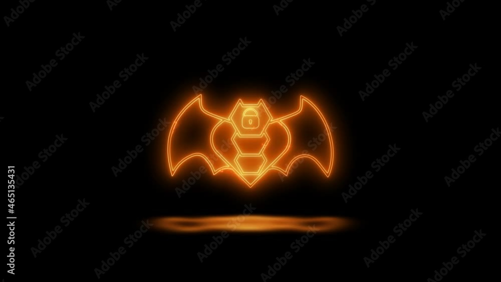 Logo animation Bat Fire intro, opening and gaming logo Stock Video ...