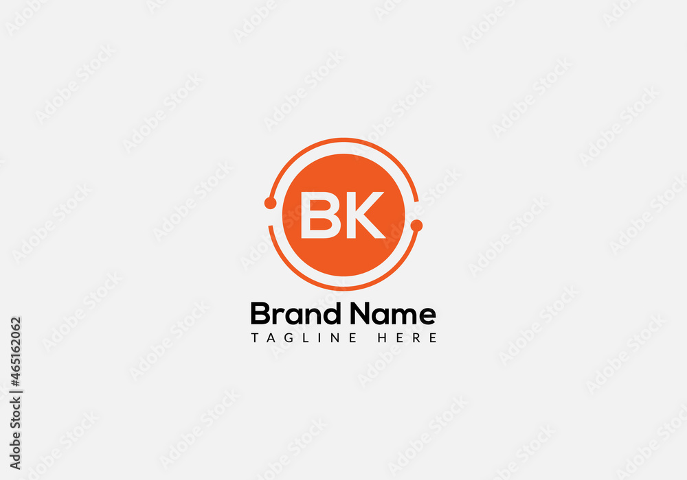 Abstract BK letter modern initial lettermarks logo design Stock Vector ...