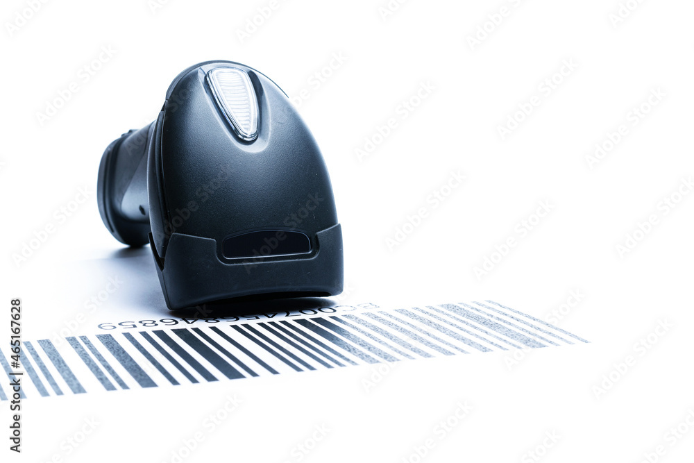 Barcode background. Reader laser scanner for warehouse. Retail label ...