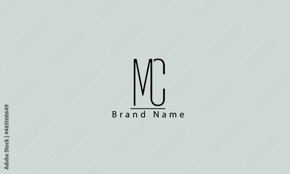 Vetor de MC CM M C abstract vector logo monogram template do Stock ...