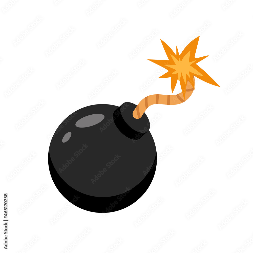 Pirate cannonball. Piracy icon isolated on white background. Vector ...