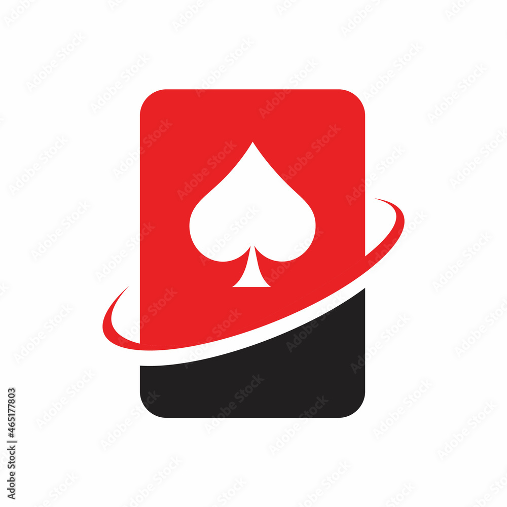 Planet Poker card logo icon illustration Stock Illustration | Adobe Stock