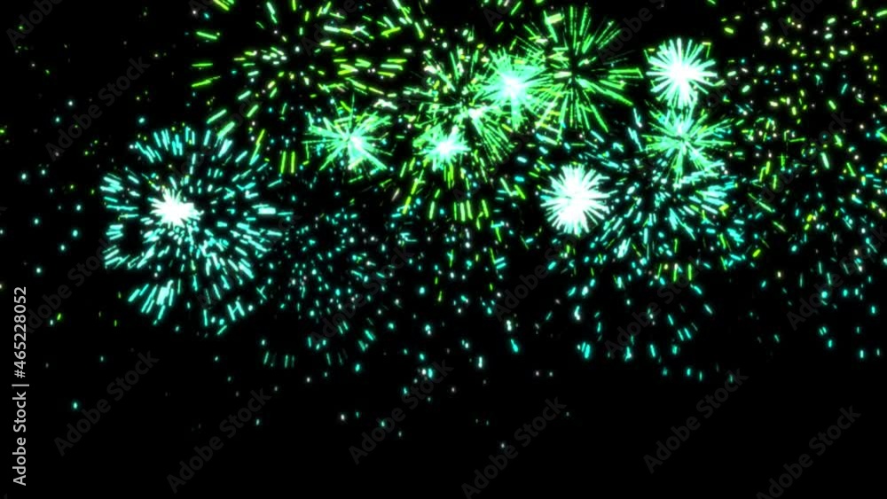 Concept 8-F1 View of the realistic fireworks in the night sky with ...