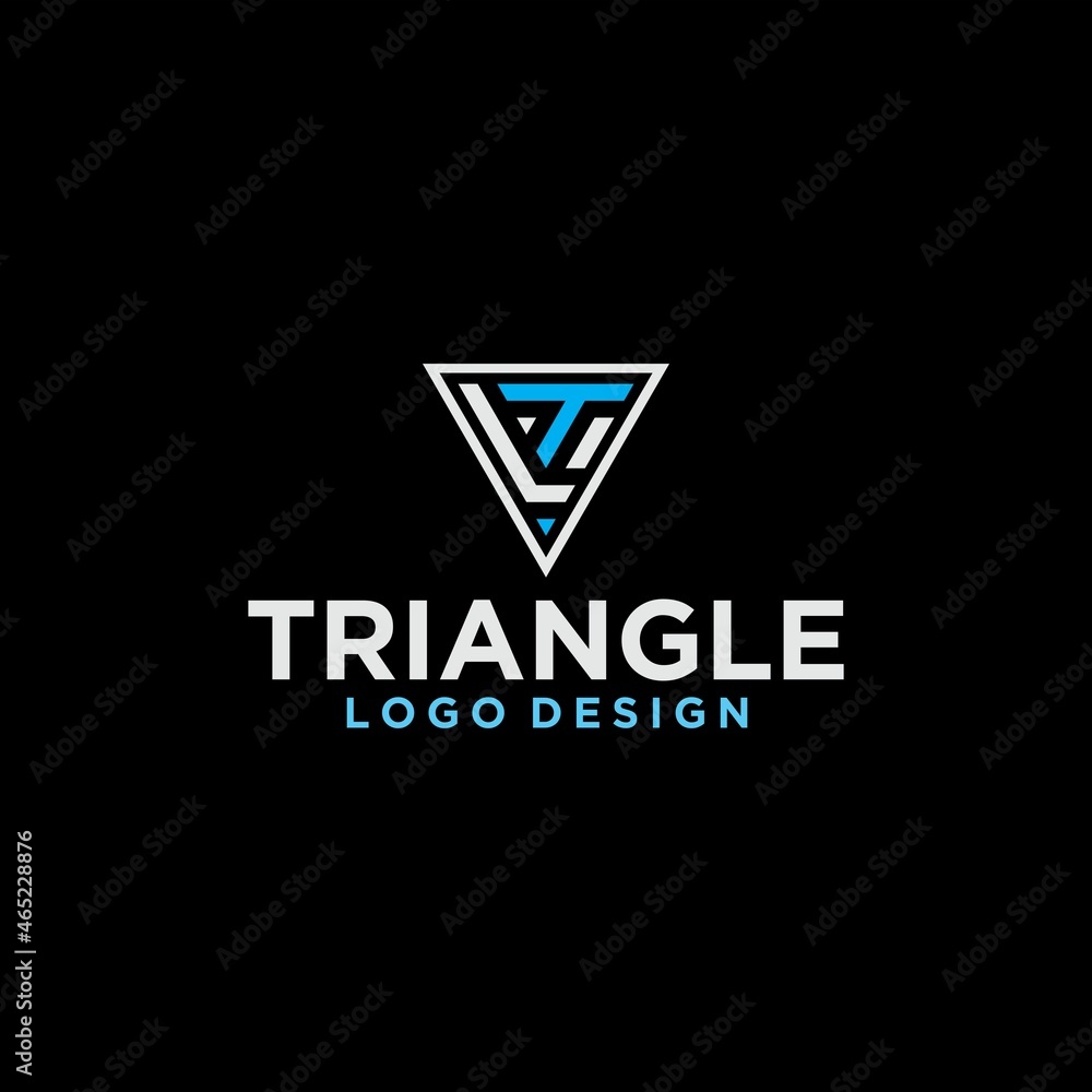lt triangle logo design Stock Vector | Adobe Stock
