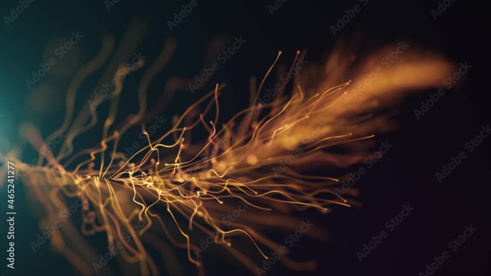 Abstract Fluid Particles Graphic Intro Background/ 4k animation of an ...