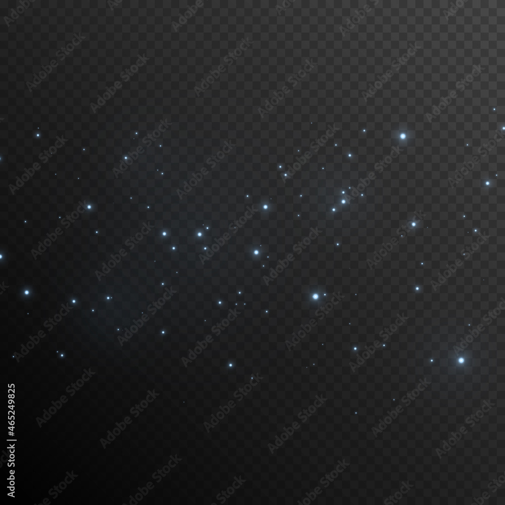 Vector magic dust on isolated transparent background. Blue dust png ...
