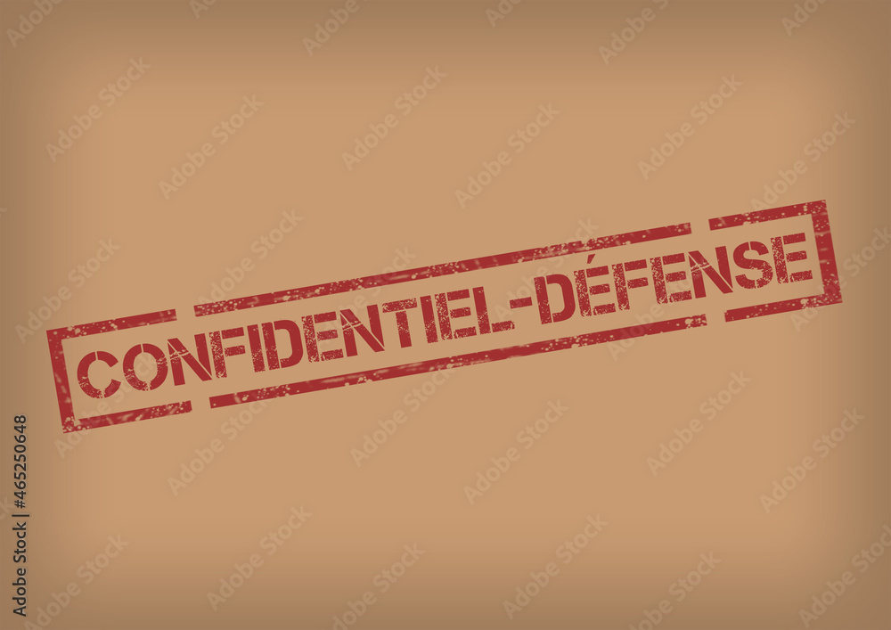 Cachet CONFIDENTIEL-DÉFENSE rouge sur dossier secret-défense Stock ...