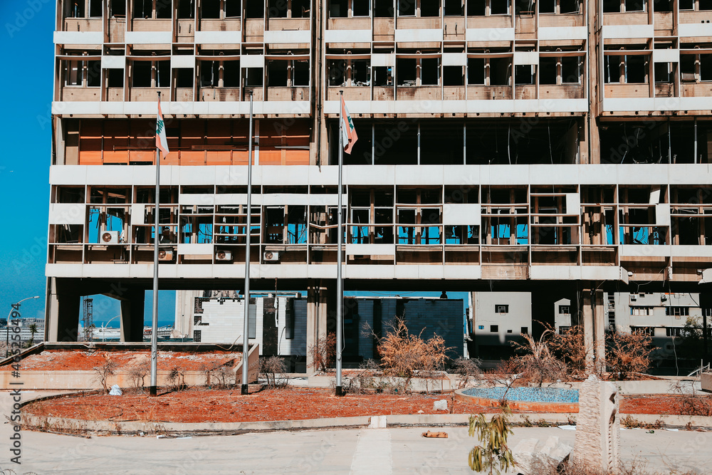 Destroyed Building At Construction Site Stock Photo | Adobe Stock