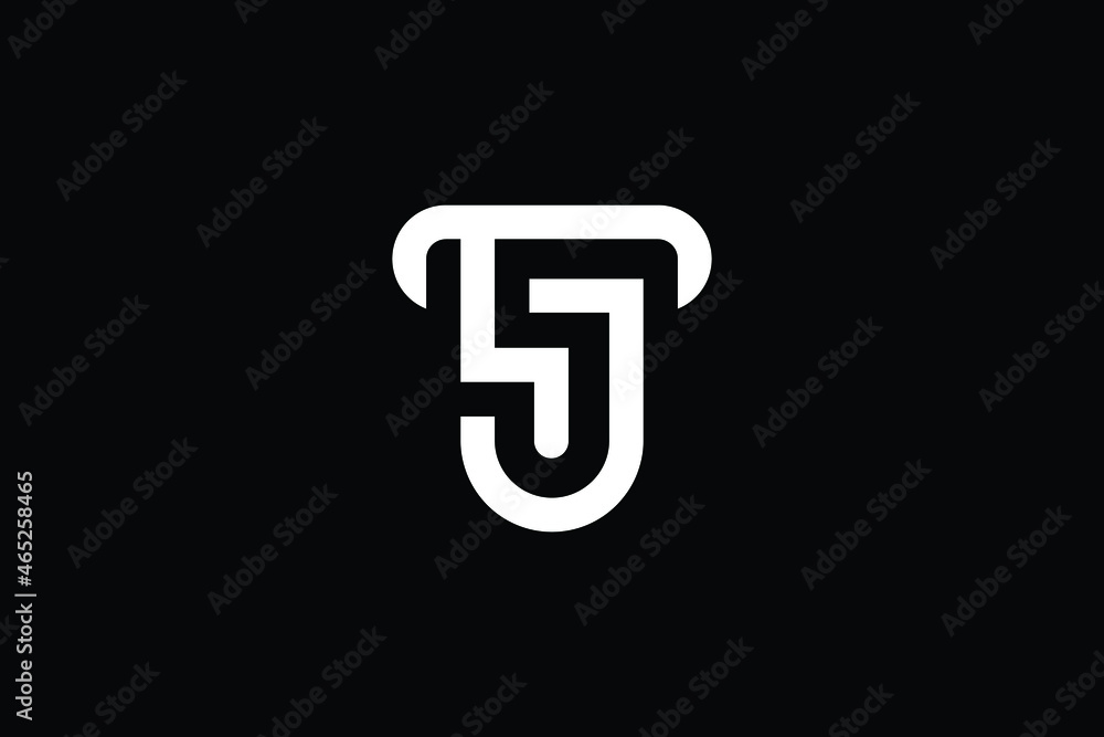 TJ logo letter design on luxury background. JT logo monogram initials ...