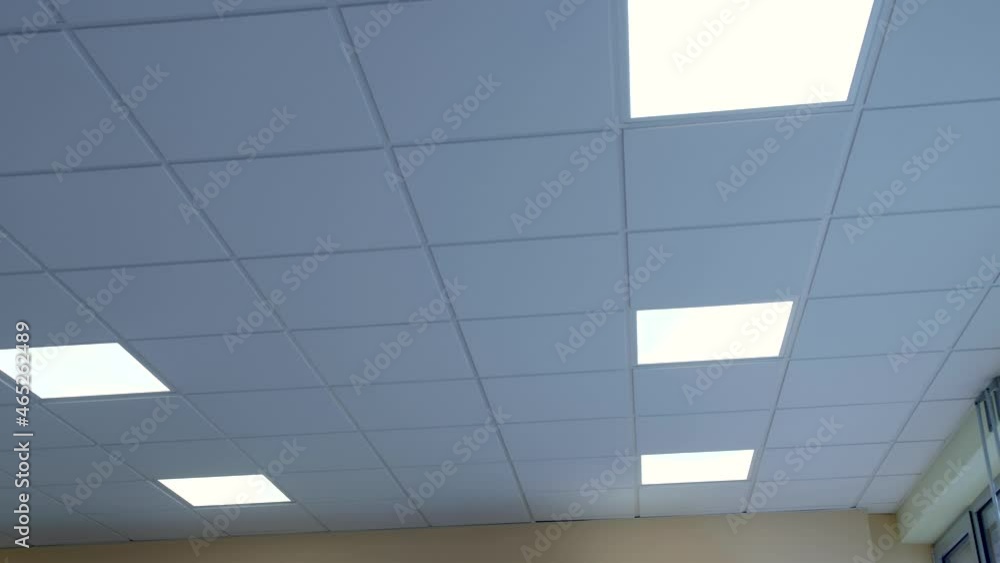 classroom ceiling illuminated with cost saving energ efficient modern ...