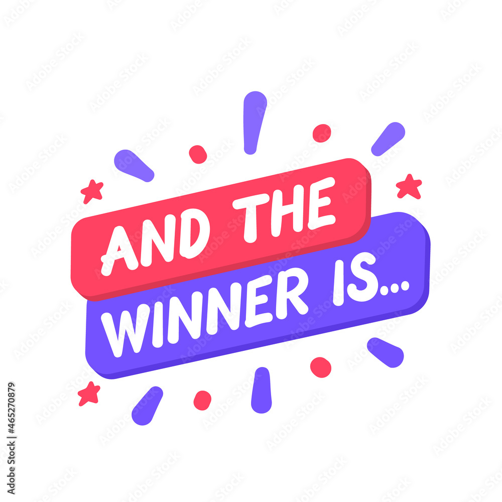 And the winner is... Vector banner. Stock Vector | Adobe Stock